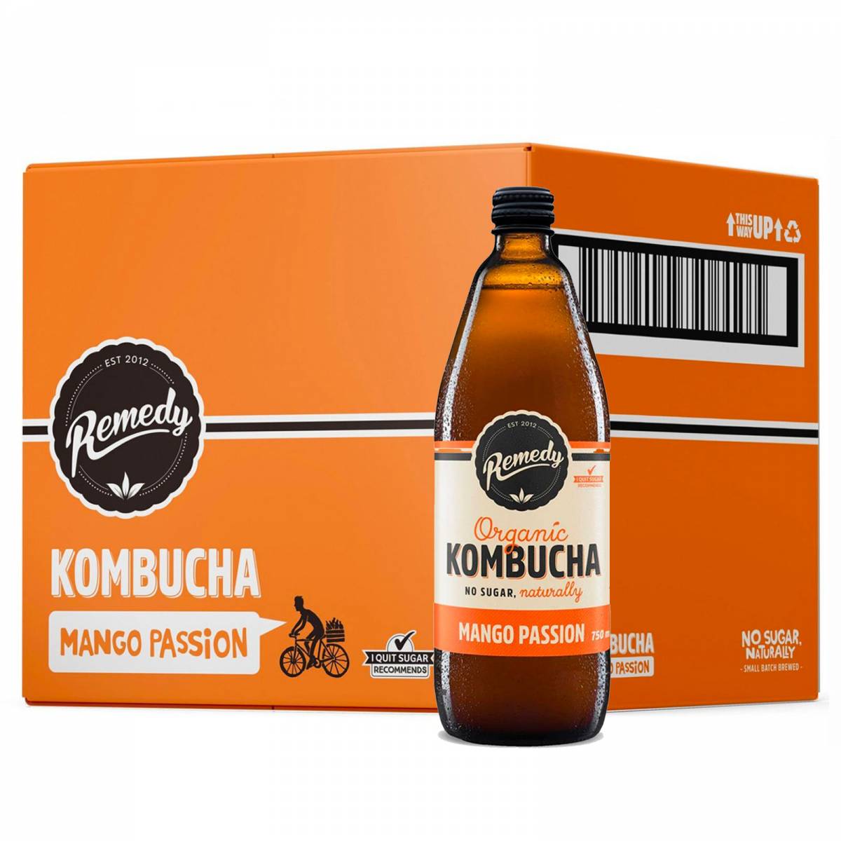 Remedy Organic Kombucha Mango Passion, 750 ml - Case