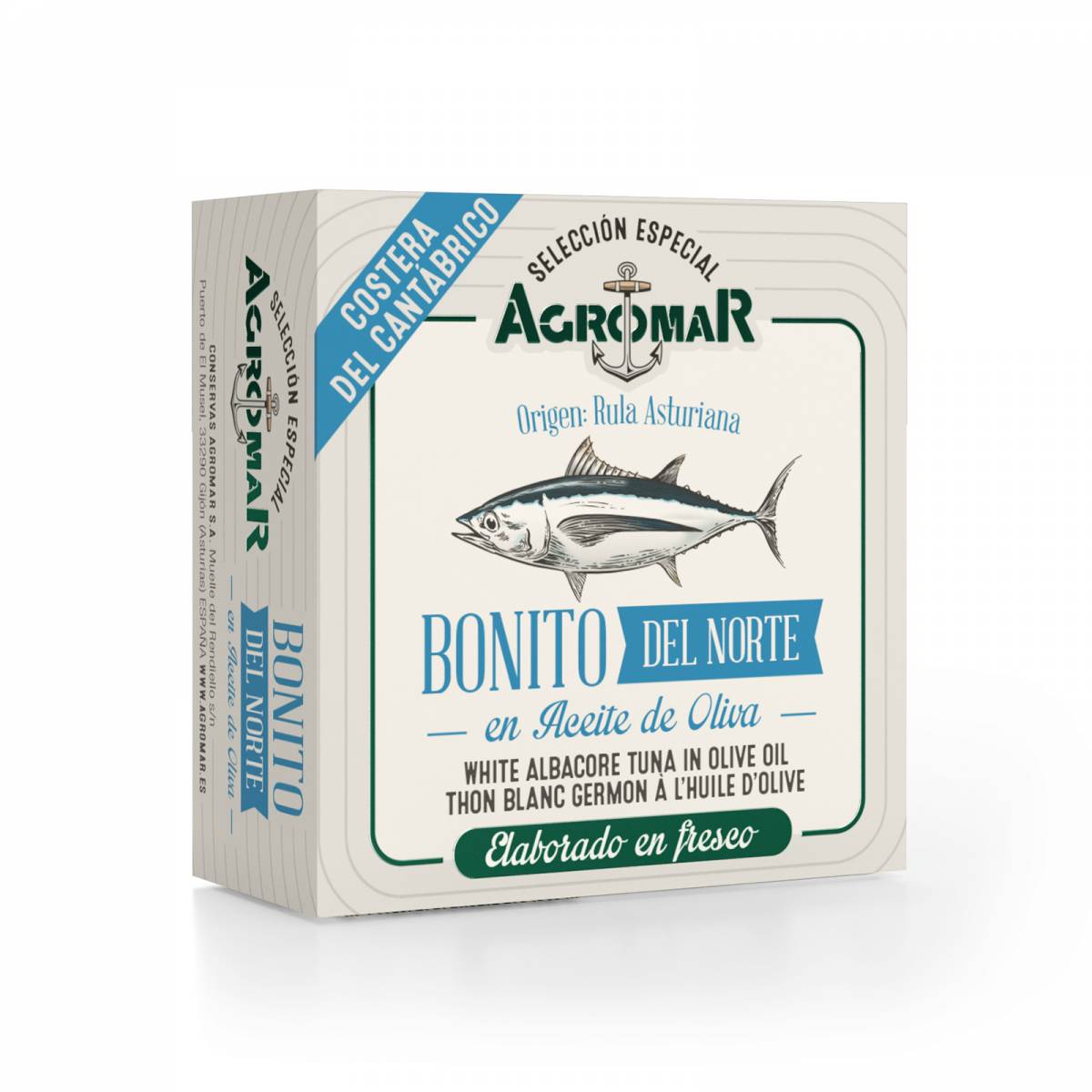 Agromar White Tuna In Olive Oil, 67 g.