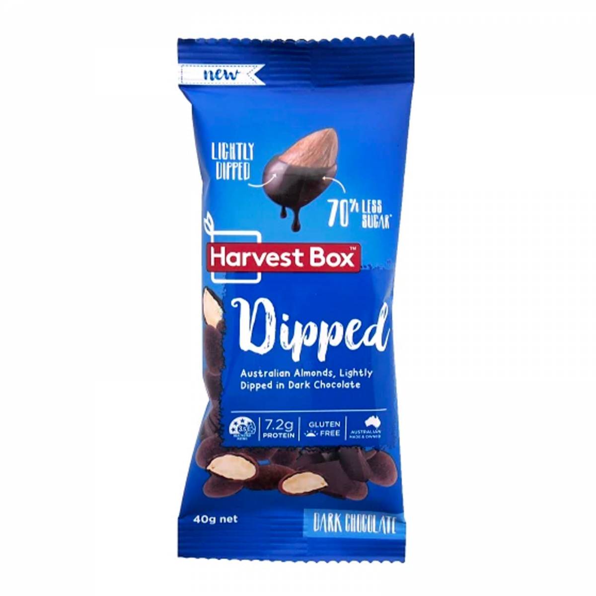 Harvest Box Dipped, Australian Almonds, Lightly Dipped in Dark ...